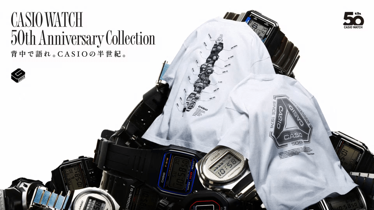 Celebrate 50 Years of Casio with Exclusive G-Shock Anniversary Tees ...